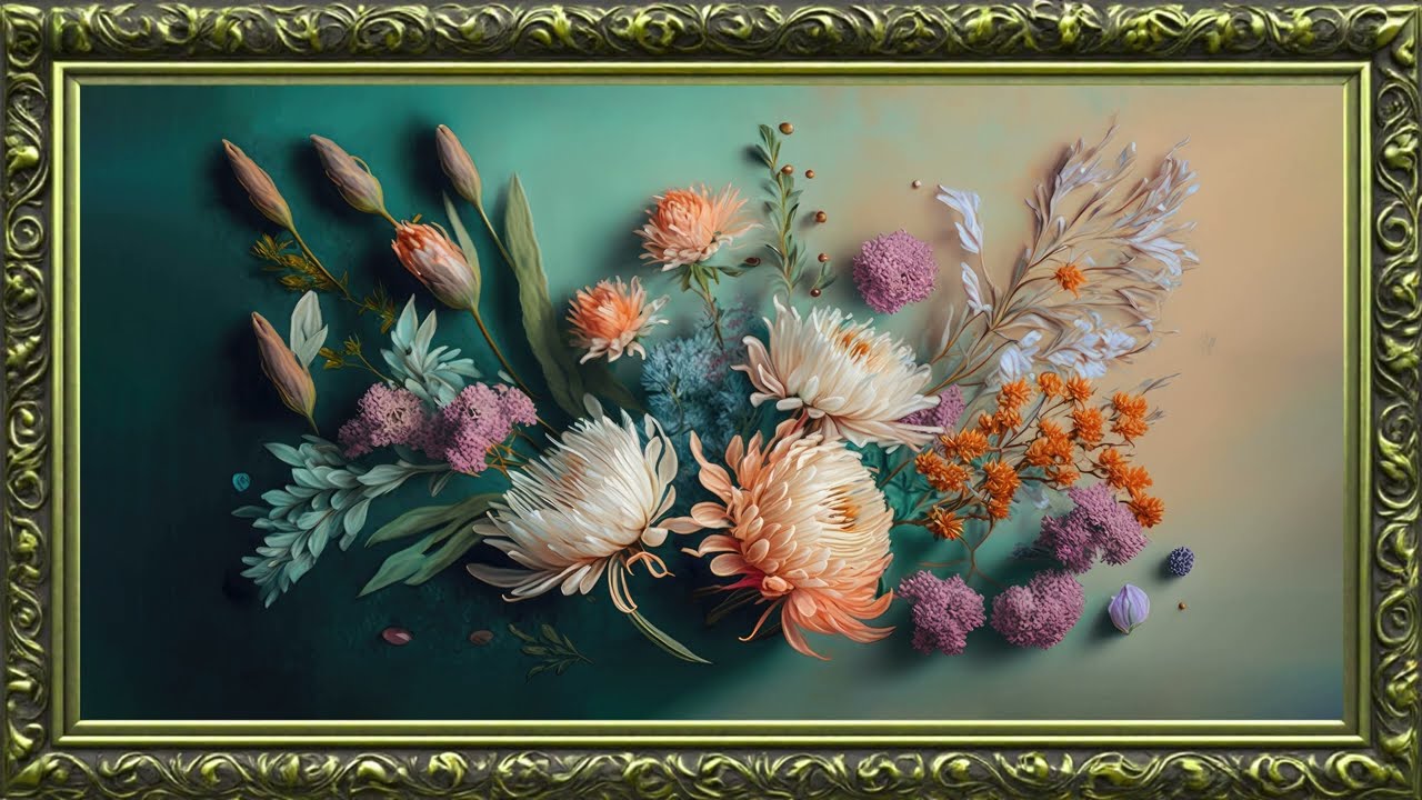3D Floral Frame in 4K | Frame TV Art Screen Saver | Frame Studio 4K
