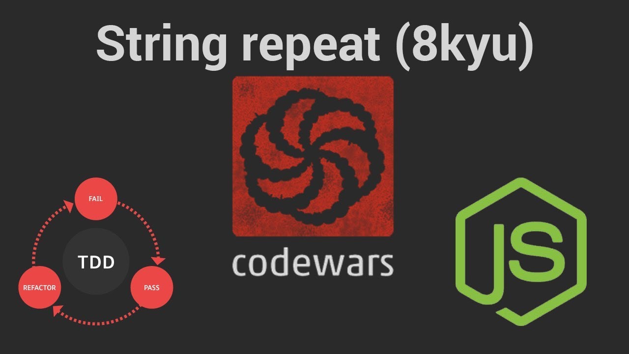 Codewars: String repeat (8 kyu) TDD in JavaScript