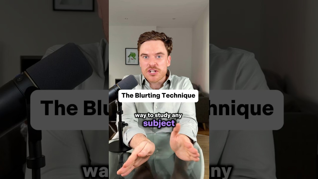 The Blurting Technique - the most effective way to study 🤓📚