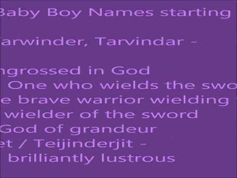 Sikh baby boy names starting with T
