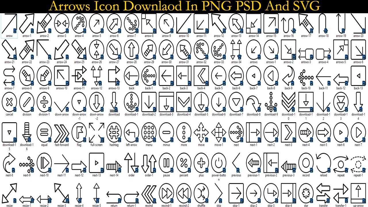 Arrow Icons Download In PNG PSD And SVG Files |Sheri Sk| |PNG Arrow