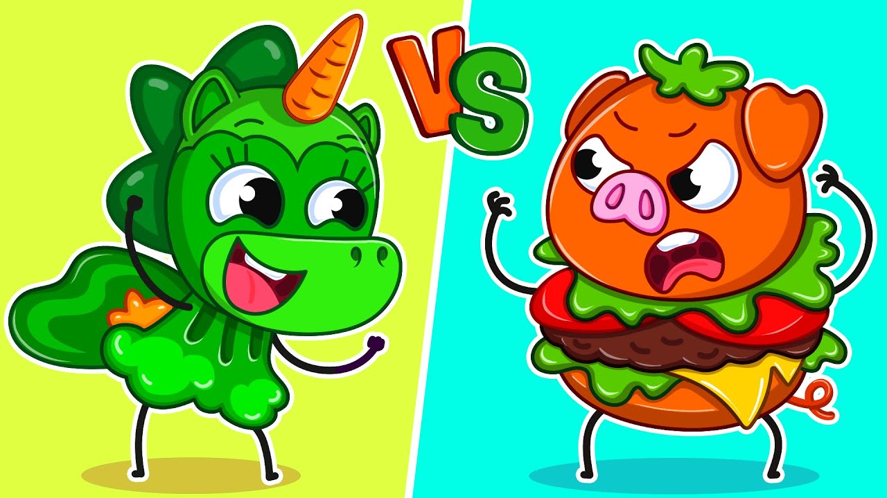Healthy Food vs Junk Food | Funny Kids Cartoons🥦🍔 | Teeny Mimi 🦄