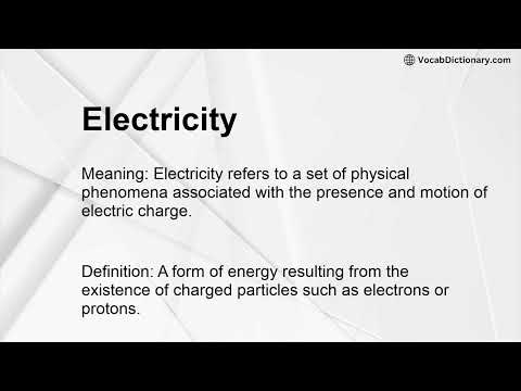 Electricity Meaning