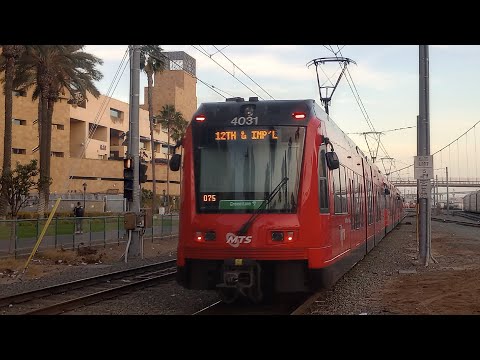 Full Ride San Diego MTS Trolley Santee - 12th & Imperial Warning Fouled Language