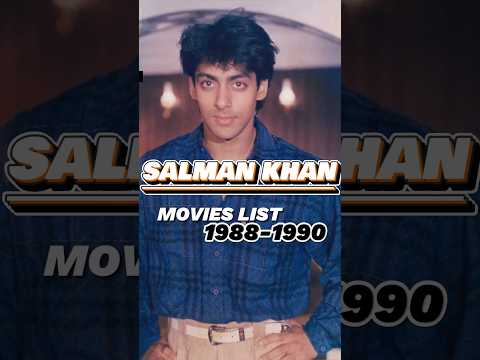 Salman Khan Movies List (1988-1990) #salmankhan #bollywood #song #bollywoodactor #movie