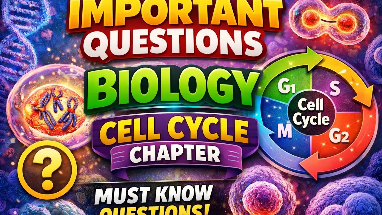 Important questions from Cell Cycle 🧬🔥Don’t miss these if you want high marks#ImportantQuestions