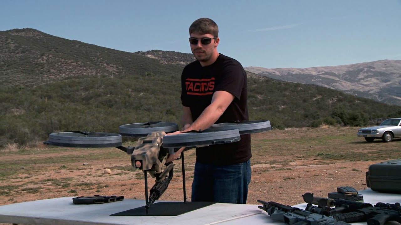 This Quadrotor Flying Machine Gun Will Kick Serious Arse Some Day