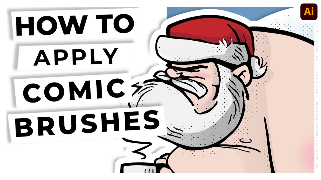 Adobe Illustrator Tutorial using Comic Strip Brushes