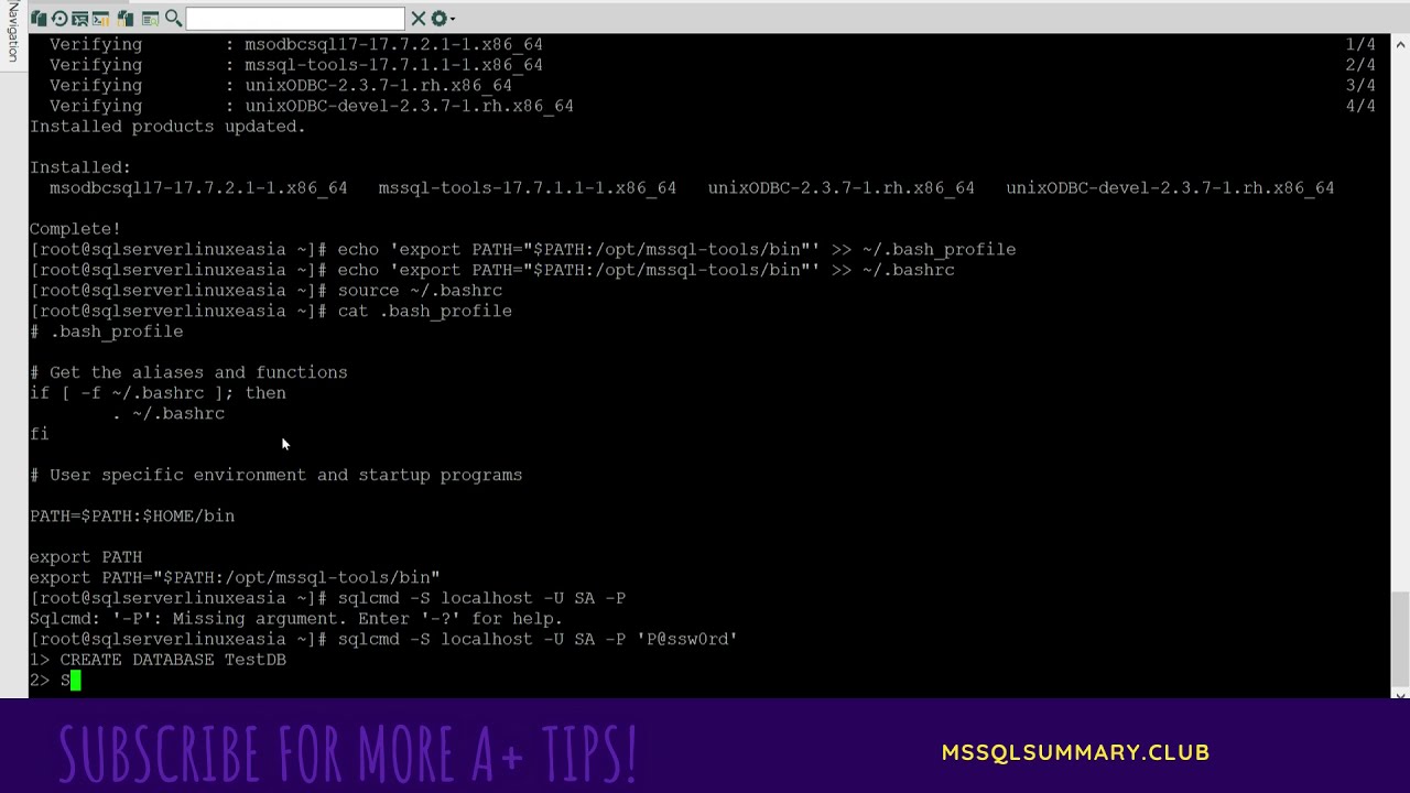 Install SQLCMD in Red Hat Enterprise Linux