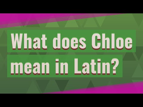 What does Chloe mean in Latin?