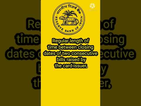 What is Billing Cycle or Billing Period of Credit Card ? #shorts