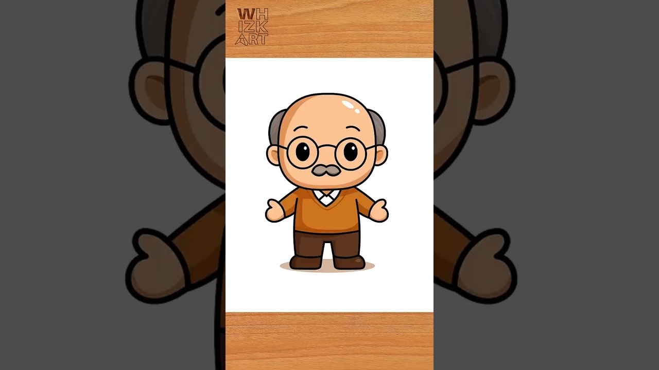 GRANDFATHER Drawing Tutorial | how to draw GRANDFATHER easy