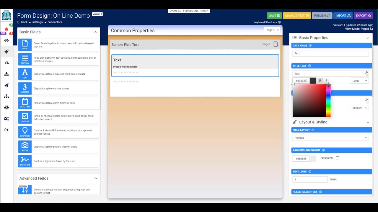 Module 1A   Basic Fields - Common Features