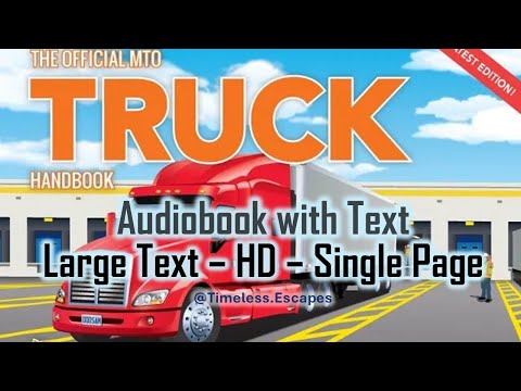 Ontario (MTO) Truck Handbook 2024 Audio Video: HD Bookmarked