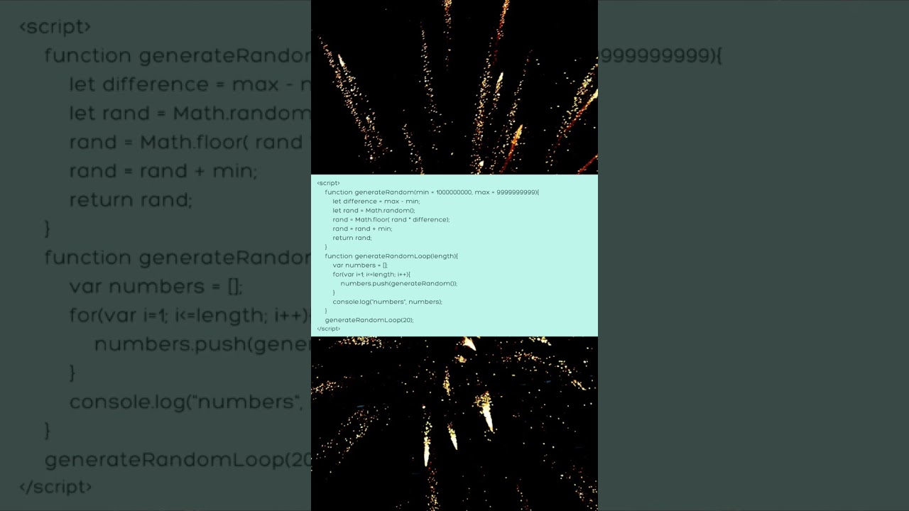 Generate 10 digits random numbers using javascript #tutorial #coding #code #javascript