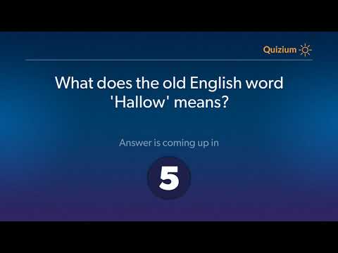 What does the old English word 'Hallow' means? Halloween Quiz