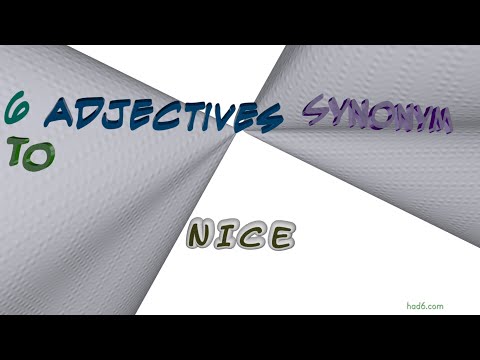 nice - 10 adjectives which are synonyms to nice (sentence examples)