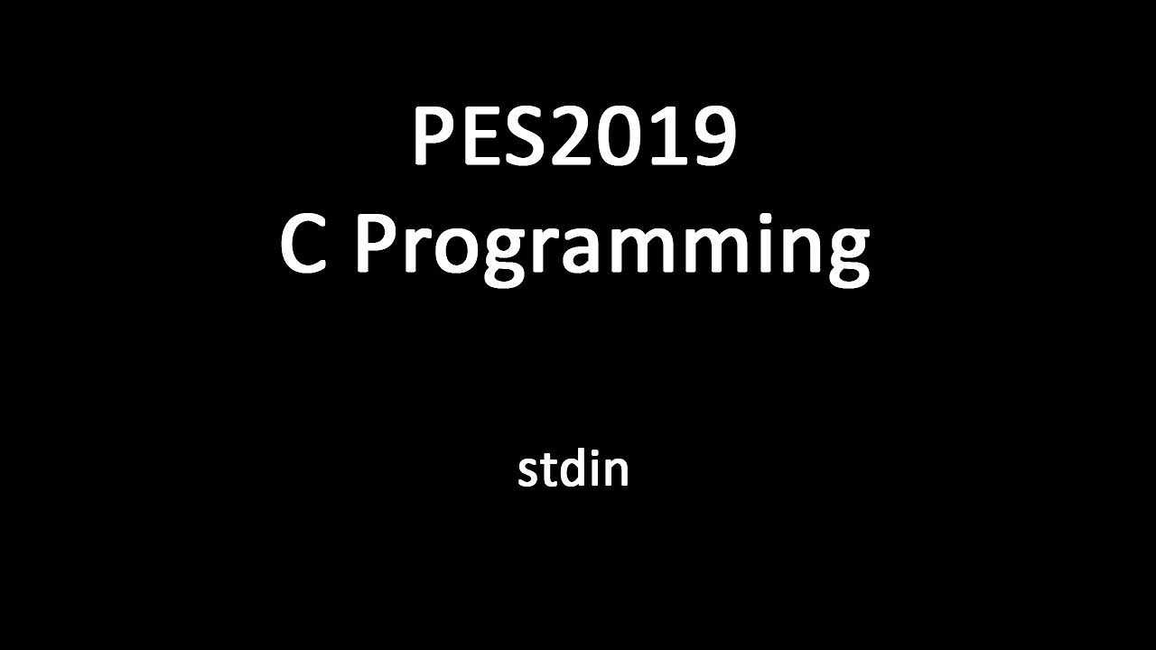 C Programming - stdin