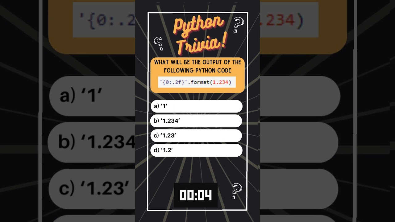 Python Trivia   Formatting 23 #coding #python #techcommunity #shorts #trending #viral #datascience