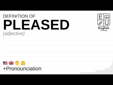 PLEASED meaning, definition & pronunciation | What is PLEASED? | How to say PLEASED