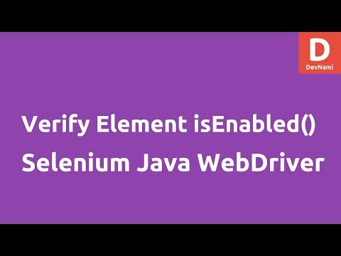 Learn Selenium Java Verify Element using isEnabled - Mind Luster