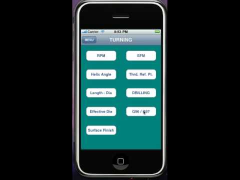 Machinist journeyman Turning Menu