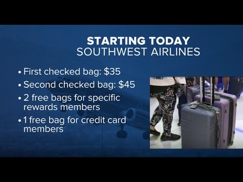 New baggage fees take effect for Southwest Airlines customers