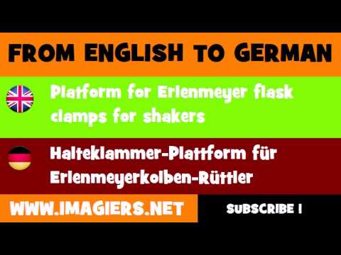 FROM ENGLISH TO GERMAN = Platform for Erlenmeyer flask clamps for shakers