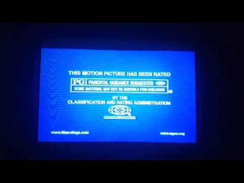 2009 MPAA PG Rating Screen
