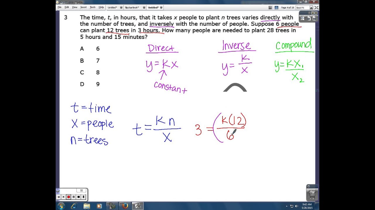NC Final Exam Math II 2014 Released Test - #1-4