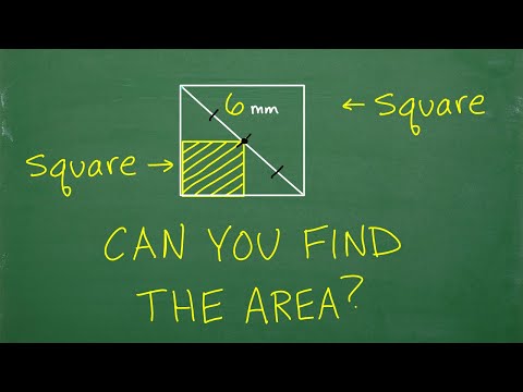 A small square is inside a large square, what is the area of the small square?