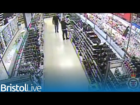 Footage of two defendants in the Brislington murder trial buying knives in Avonmeads Sainsbury's'