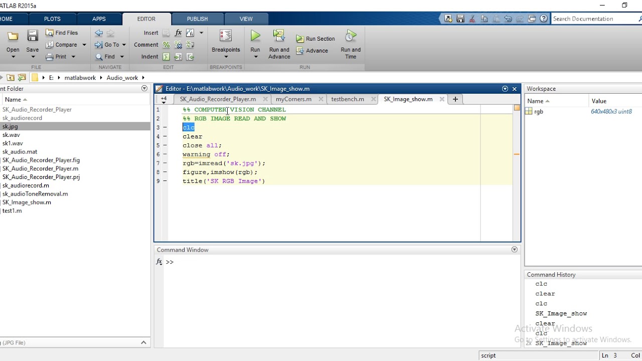 Computer Vision RGB Image Show