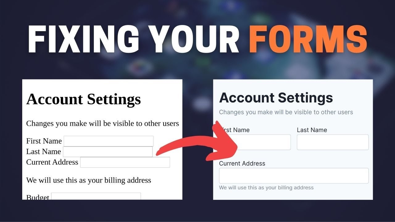 Form Design Tutorial with Tailwind CSS (with examples)