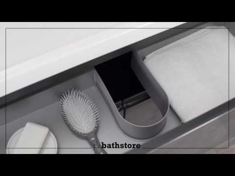 Vermont 800 basin and gloss grey floor standing vanity unit