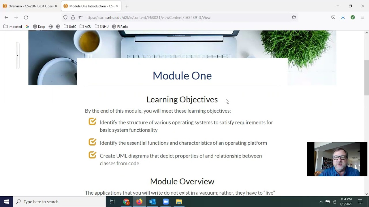Announcement 1-1 Module One Overview CS230