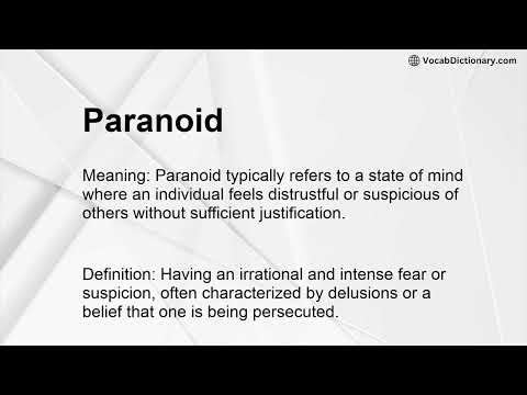 Paranoid Meaning