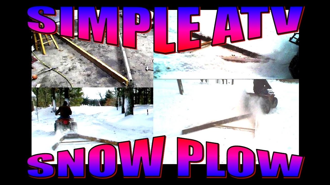 Simple homemade ATV Snow Plow, Snow removal