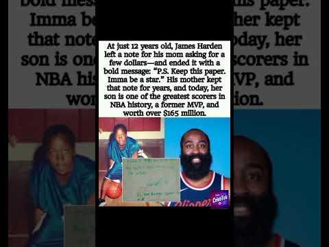 "James Harden’s Childhood Note to Mom PREDICTED His NBA Stardom💰🔥❤️"#shots #jamesharden #inspiration