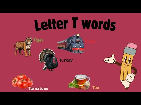 Words that start with Letter T for kids/preschoolers