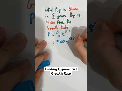 Finding the growth rate of a population #math #exponential #logarithm #algebra