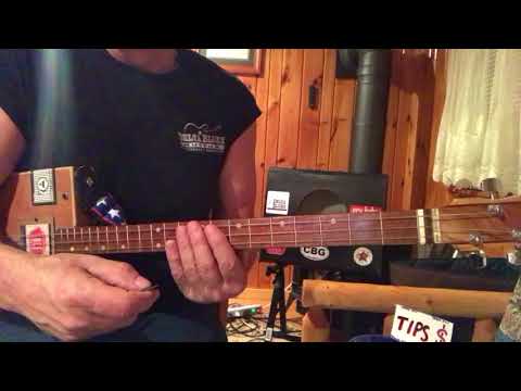 We’re an American Band Grand Funk Railroad lesson for 3 string Cigar Box Guitar