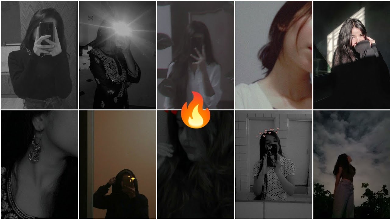 Hidden🦋Face Dp For Girl's || Awesome🔥 Dp or Profile Picture Black Sad || cute Snapchat poses ||