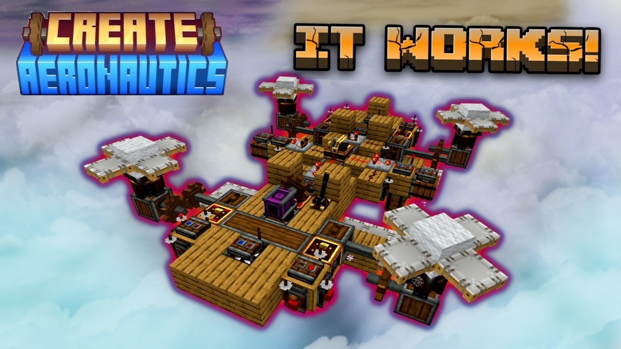 Working DRONE in Minecraft with Create: Aeronautics