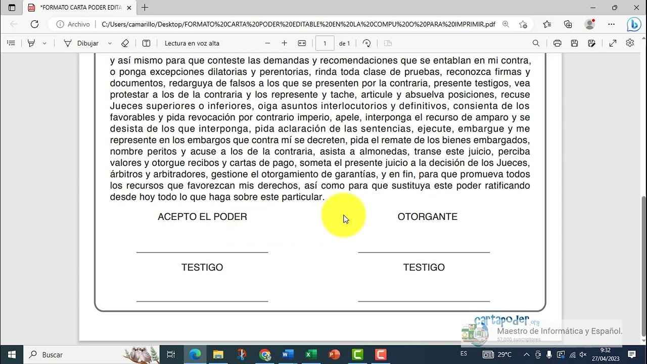 FORMATO PDF EDITABLE CARTA PODER