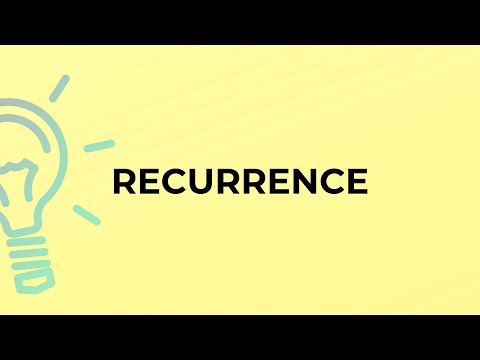 What is the meaning of the word RECURRENCE?