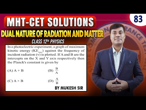 In a photoelectric experiment, a graph of maximum kinetic energy (K E | PGMN Solutions