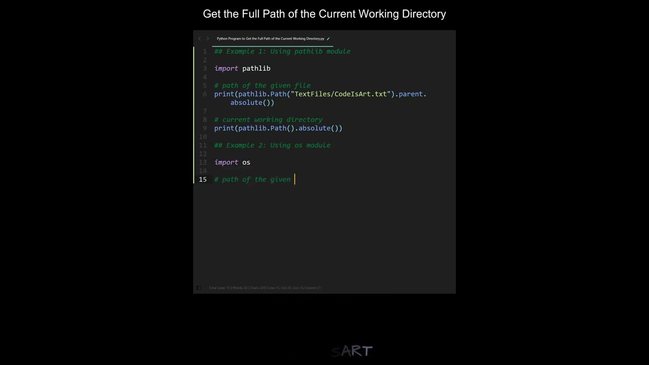 Get the Full Path of the Current Working Directory in Python | Python Examples | Python Tutorial