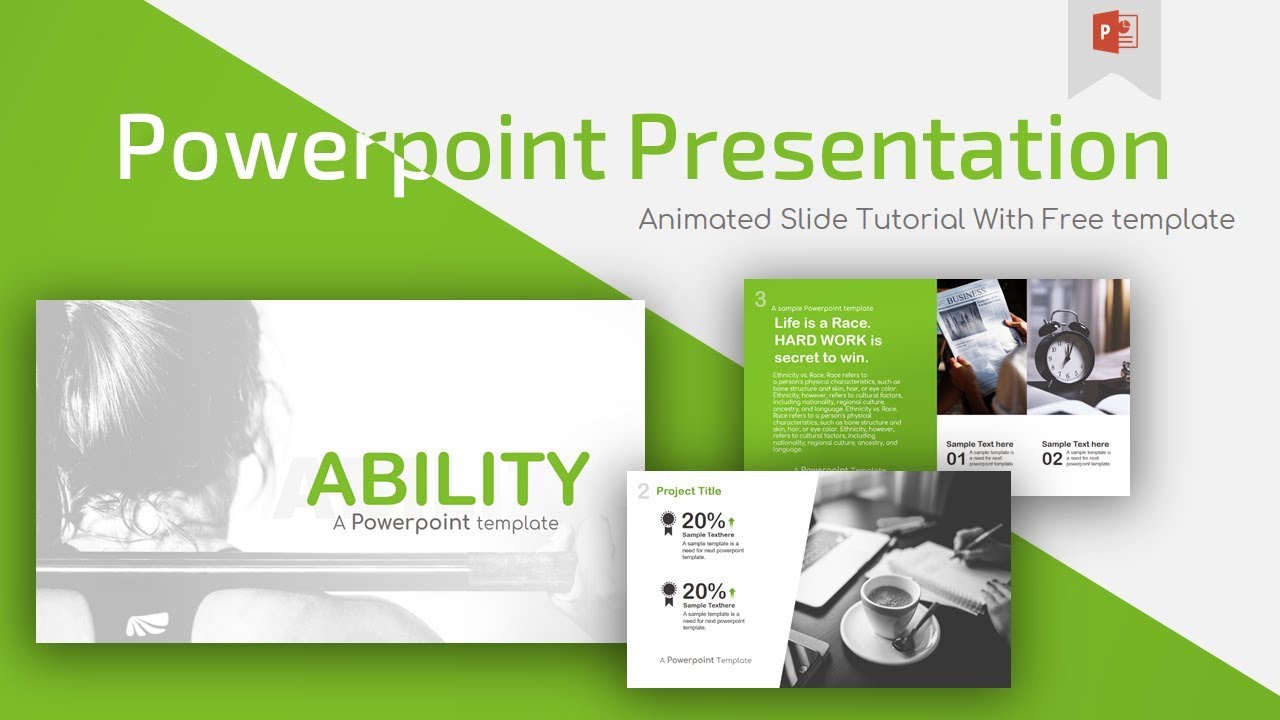 Animated Powerpoint Presentation Slides Design Tutorial With Free template