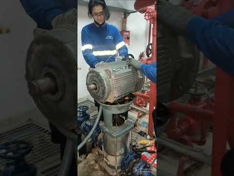 Preventive maintenance of Transfer Pump #1 . Edsa Mandaluyong City Proj. location.
